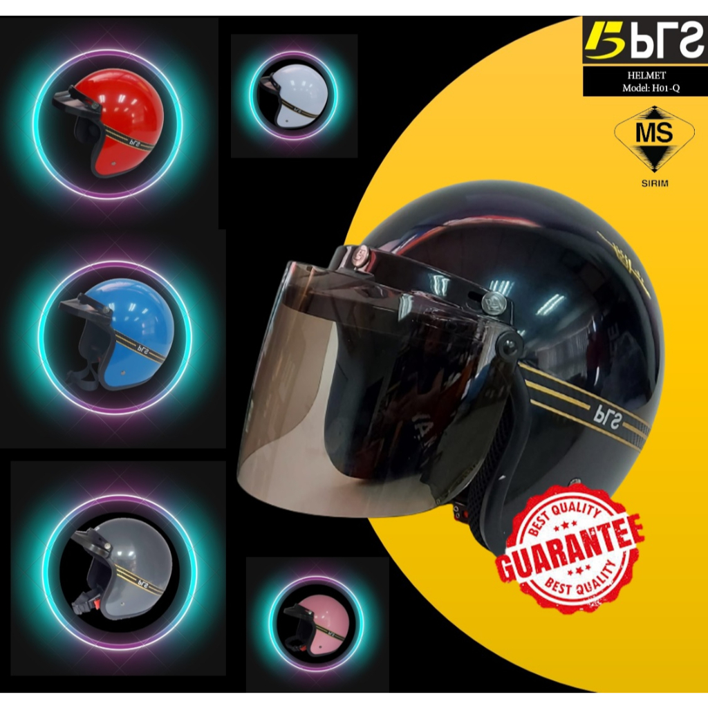 Motorsikal Helmet Topi Keledar Open Face PLS Motorcycle Safety Helmet ...