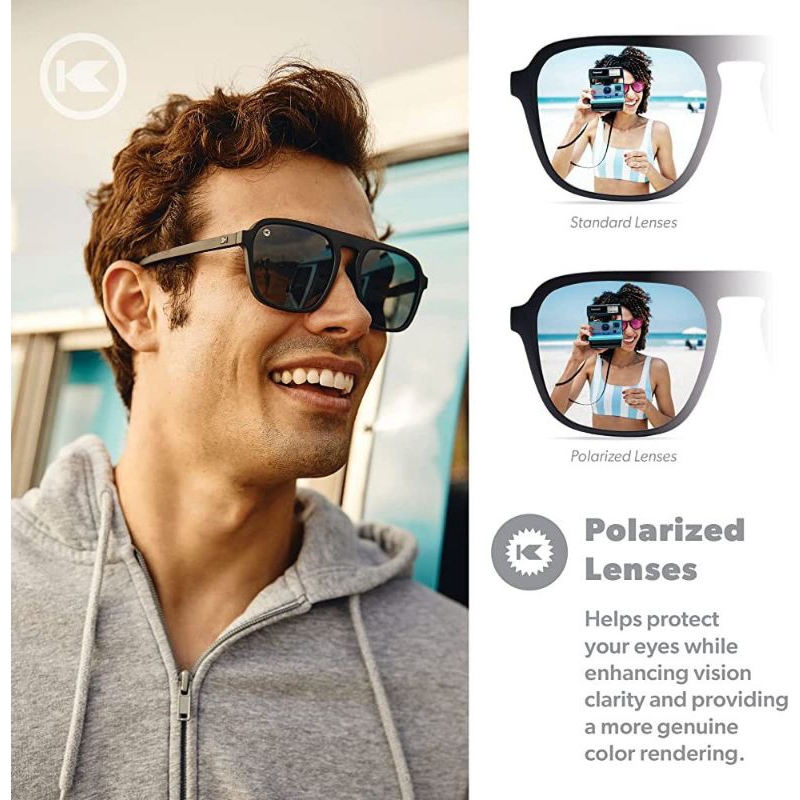 Knockaround Pacific Palisades Polarized BLACK ON BLACK | Shopee Malaysia
