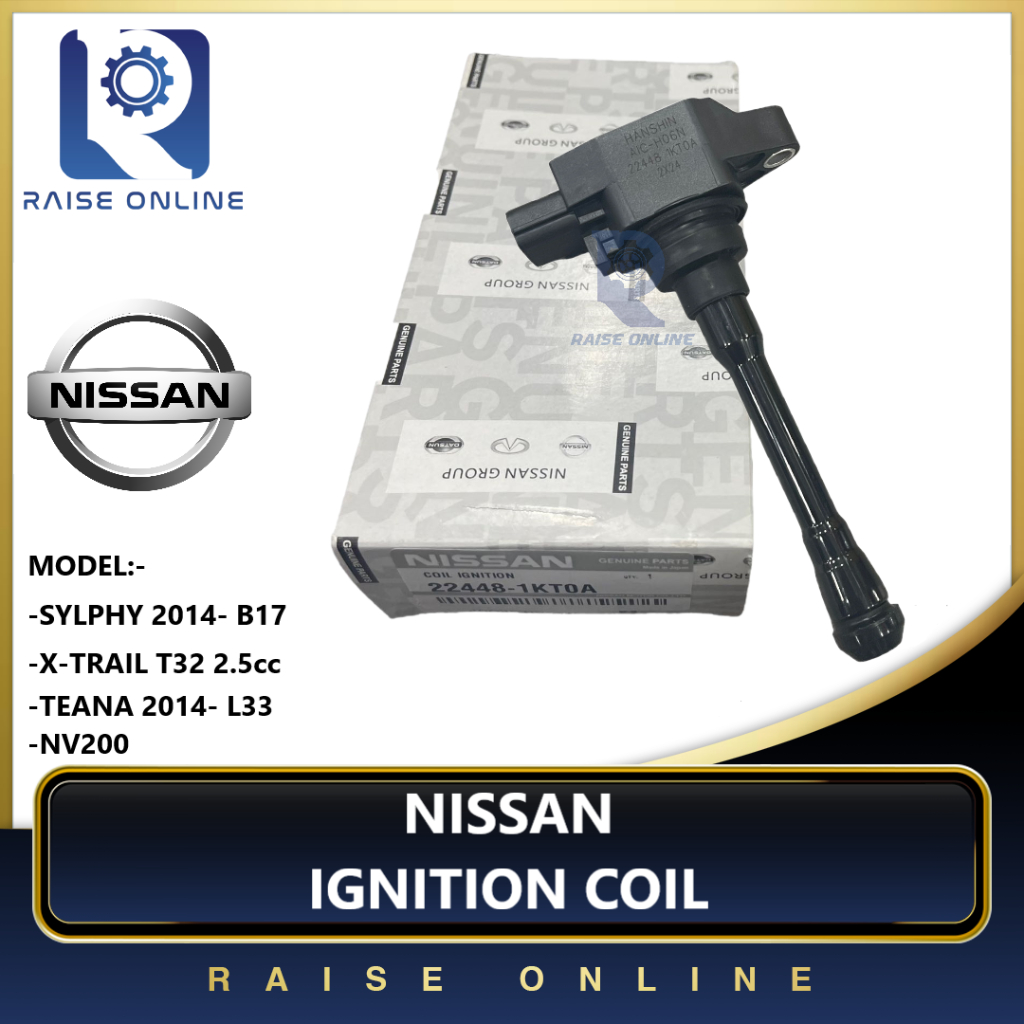 100% GENUINE NISSAN Ignition Plug Coil 22448-1KT0A for NISSAN NV200, Sylphy B17, Teana L33 , X ...