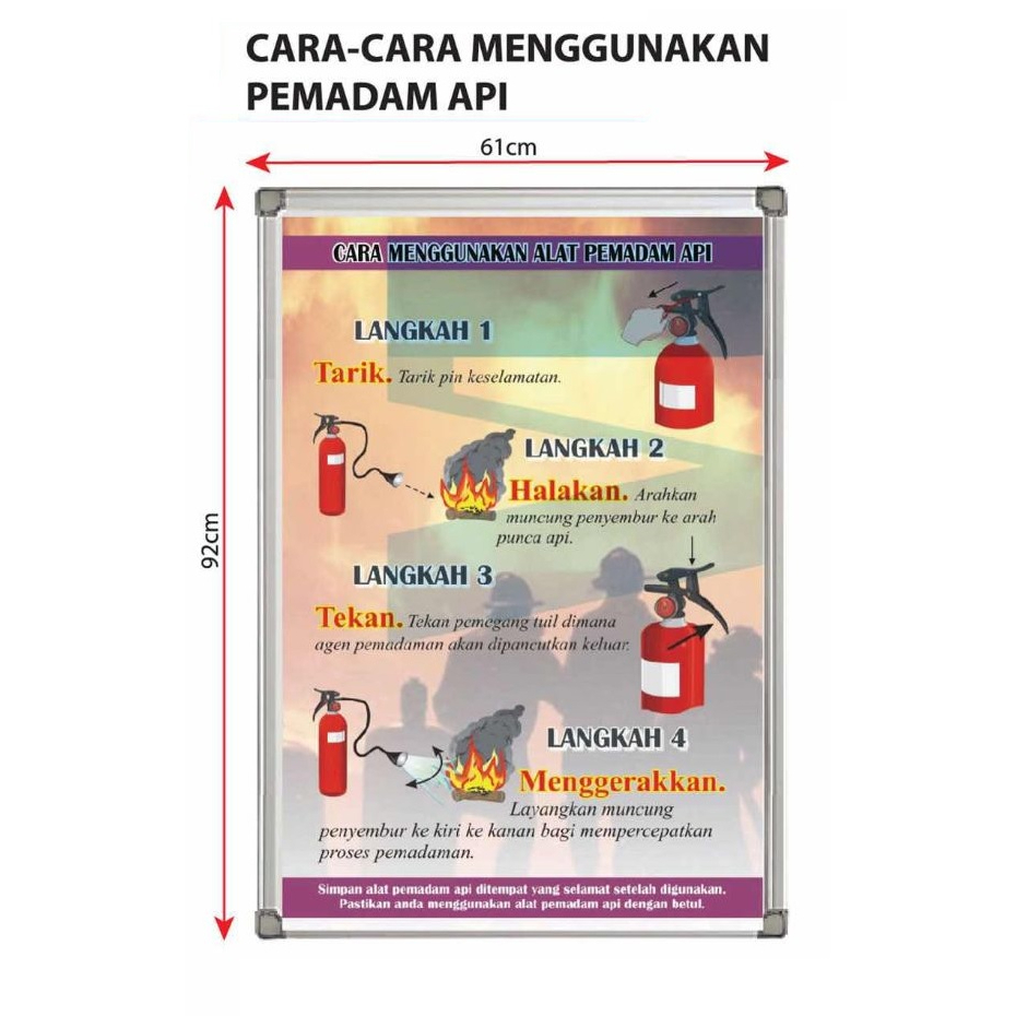 CARTA CARA-CARA MENGGUNAKAN ALAT PEMADAM API (SAIZ CARTA: 61CM X 92CM ...