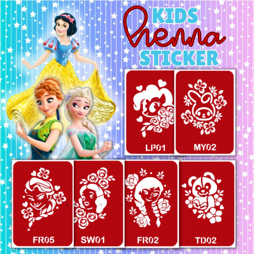 STICKER INAI RAYA KARTUN KANAK-KANAK MURAH | Shopee Malaysia