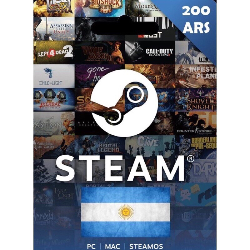 Steam Argentina Wallet Gift Card ARS Digital Code 1000 ARS~5000 Ars ...