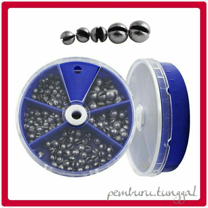 205pcs/box Open Bite Lead Sinkers Set Split Shots Sinker Fishing ...