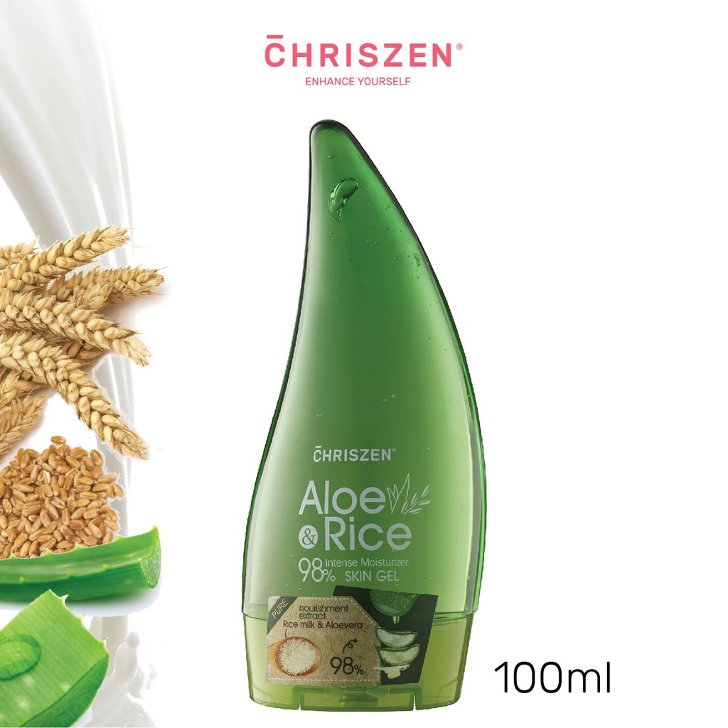 Chriszen 98% Aloe Vera + Rice Milk Skin Gel (100ml/250ml) | Shopee Malaysia