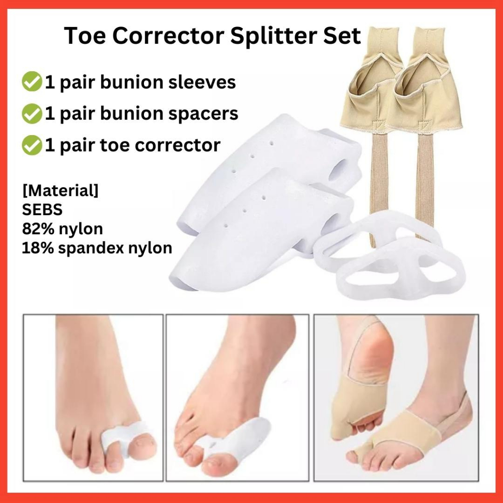 Toe Corrector Splitter Set Foot Care Split Toes Overlap Guard Bunion ...