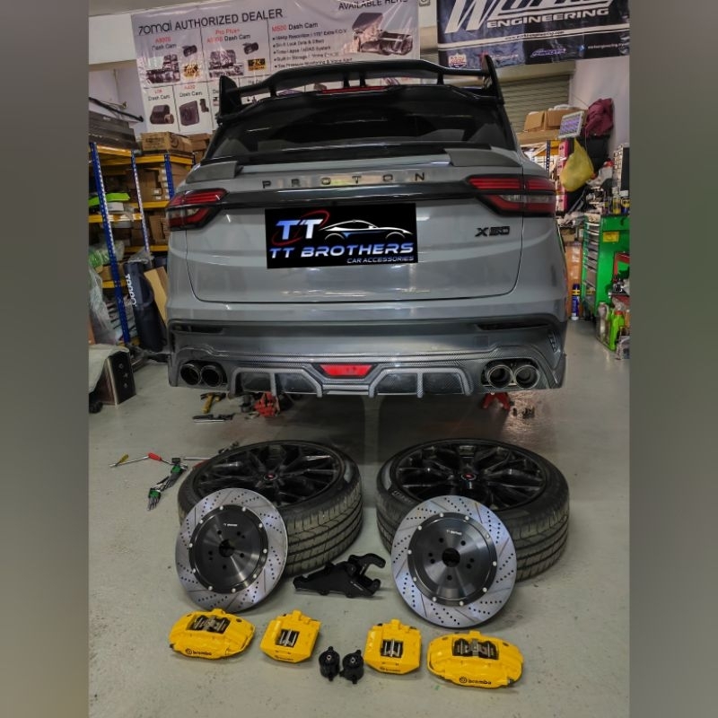 PROTON X50 X70 brake system 4 pot 6 pot e brake BREMBO | Shopee Malaysia