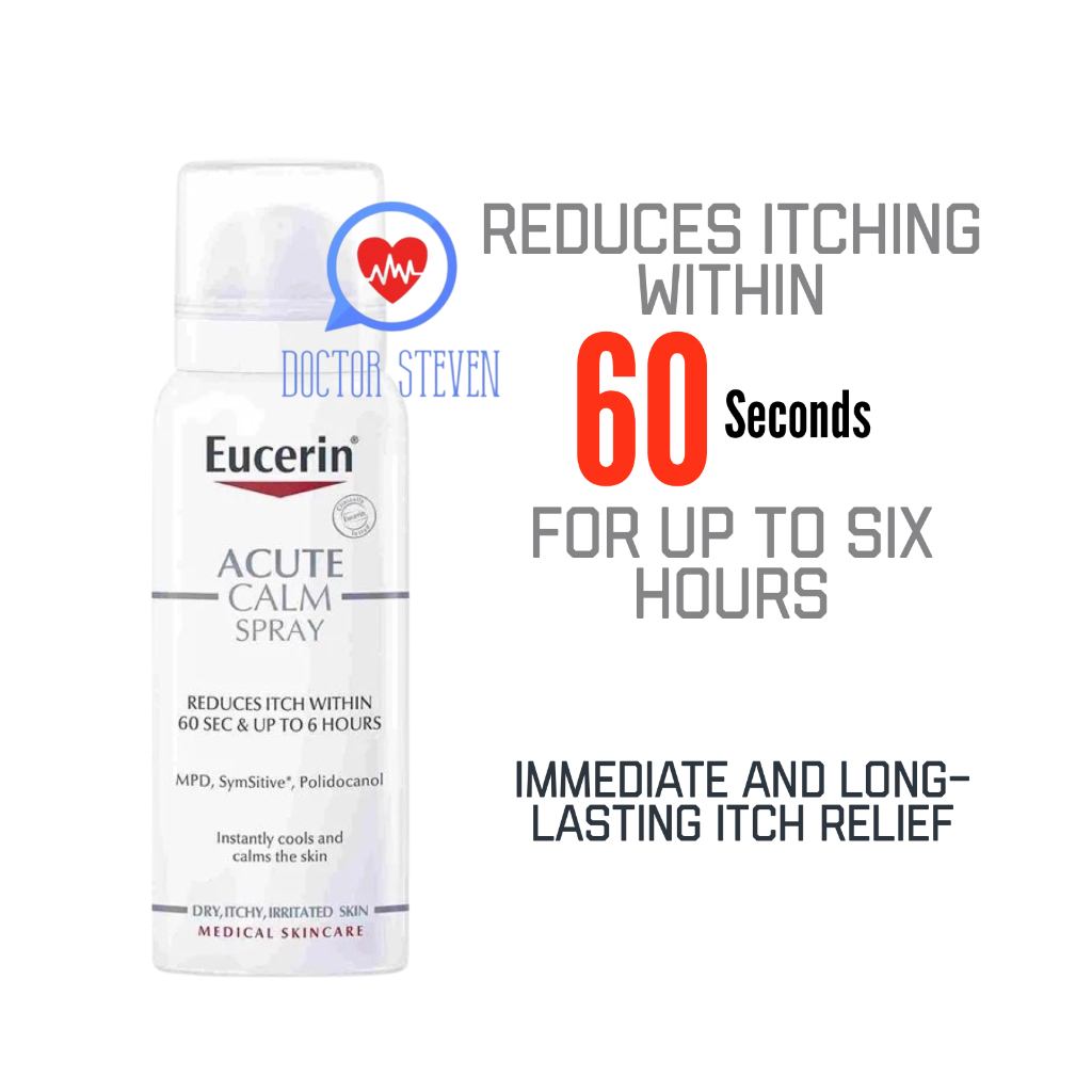 EUCERIN Acute Calm Spray 50ml (Reduces itchy dryness skin within 60secs ...