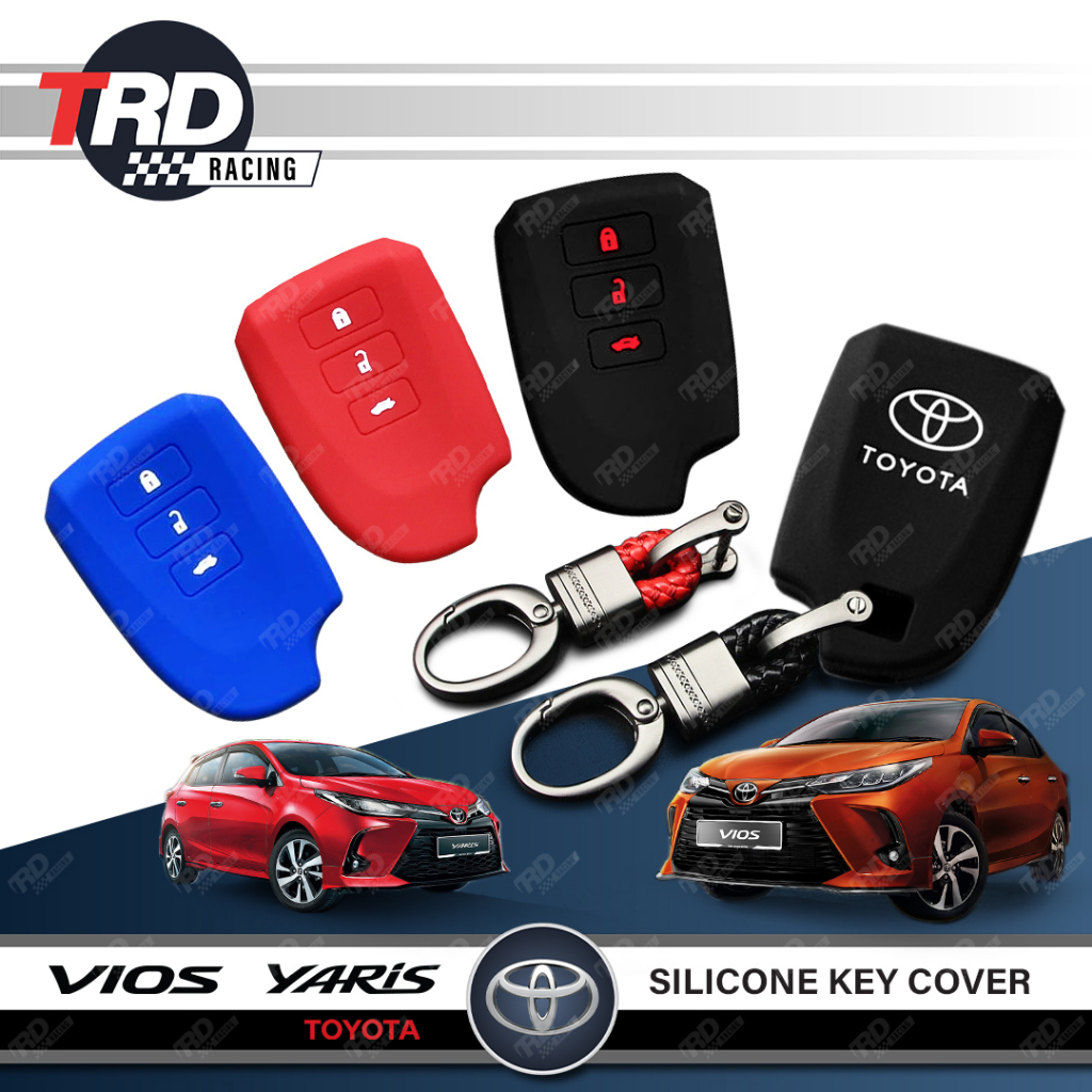 [𝗦𝗜𝗟𝗜𝗖𝗢𝗡𝗘] Toyota VIOS 2014 - 2022 YARIS 2019 - 2023 Car Key Cover ...