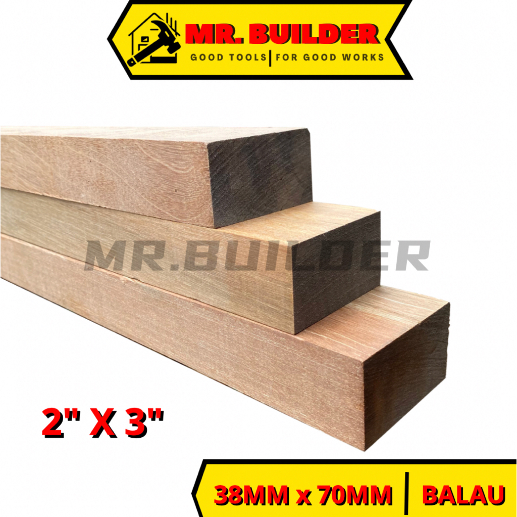 MR. BUILDER (KLANG VALLEY) 38MM x 70MM Balau Planed Wood Kayu Resak ...