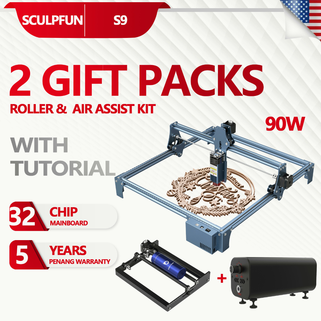 SCULPFUN S9 Full Metal Ultra-fine Laser Engraving Machine Wood Acrylic ...