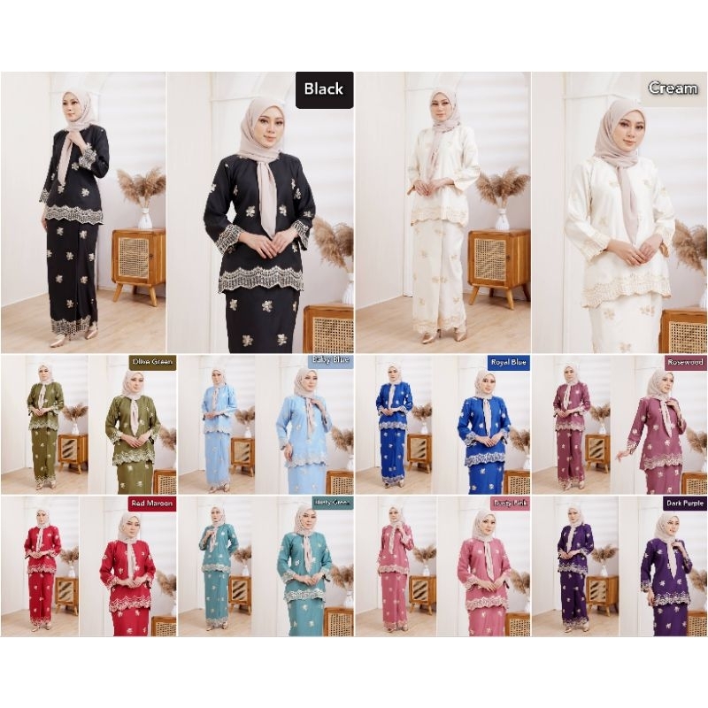 [XS-5XL] KURUNG KEDAH SONGKET BUNGA RAYA SULAM TENUN SEDONDON PLUS SIZE ...