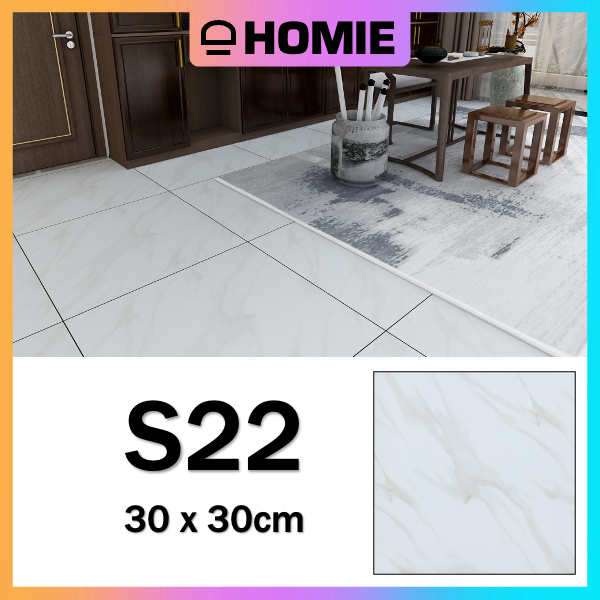 [KEPING] Lantai Vinyl Flooring Floor Sticker Vinyl Jubin Lantai Mozek ...