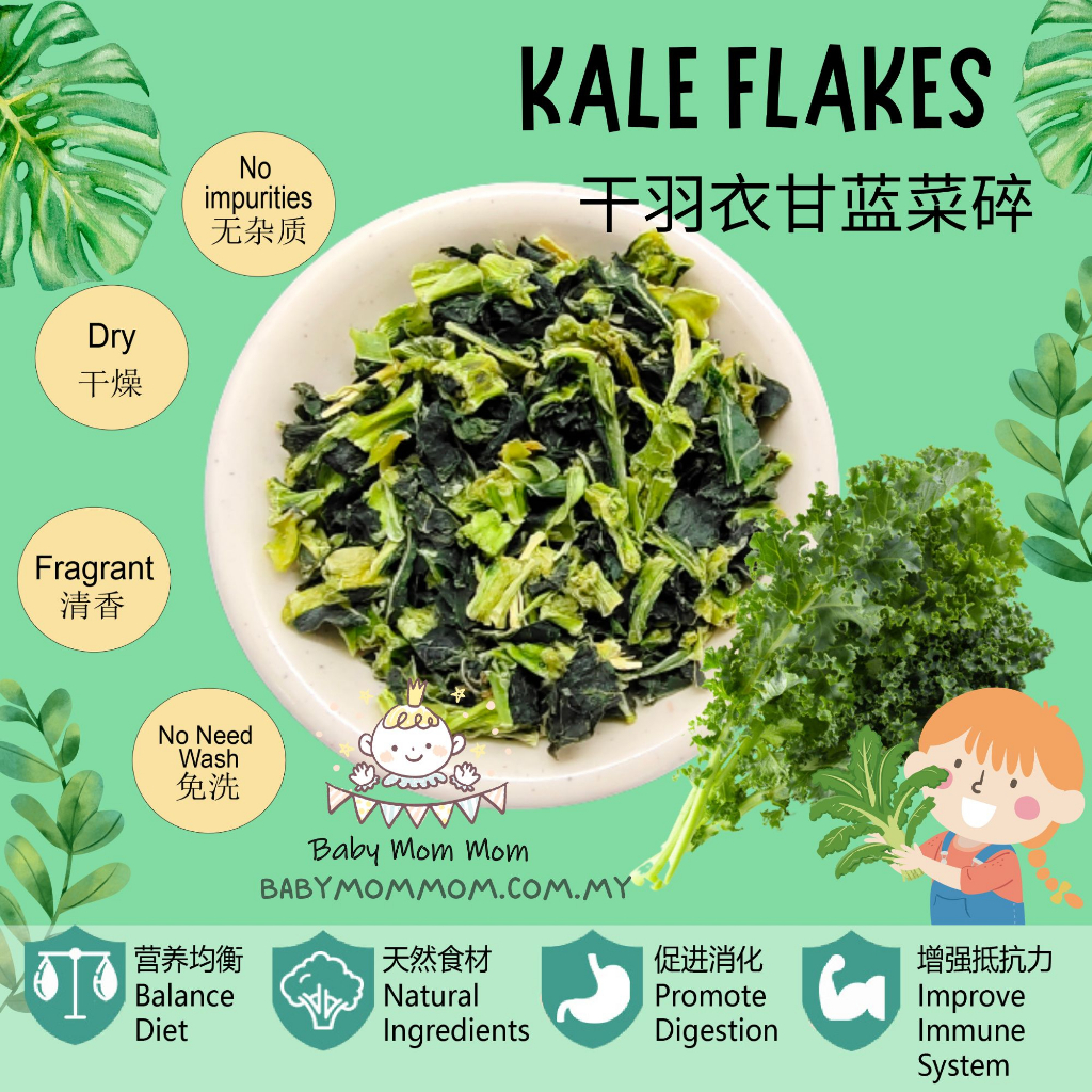 Serpihan Sayuran Kale Kering | Dried Kale Flakes | 羽衣甘蓝菜碎 | Dehydrated ...