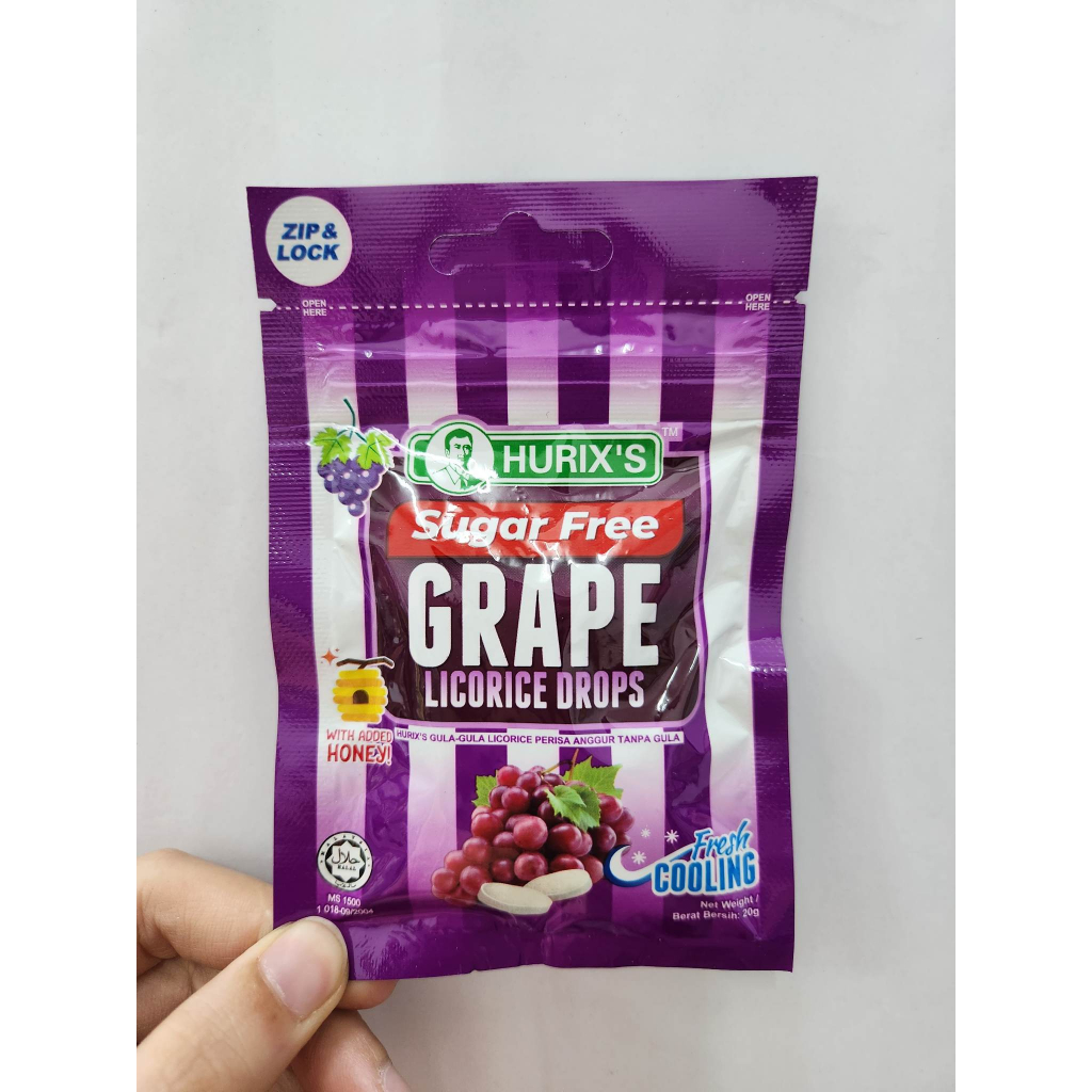 HURIX'S Sugar Free Grape Licorice Drops (20gm) | Shopee Malaysia