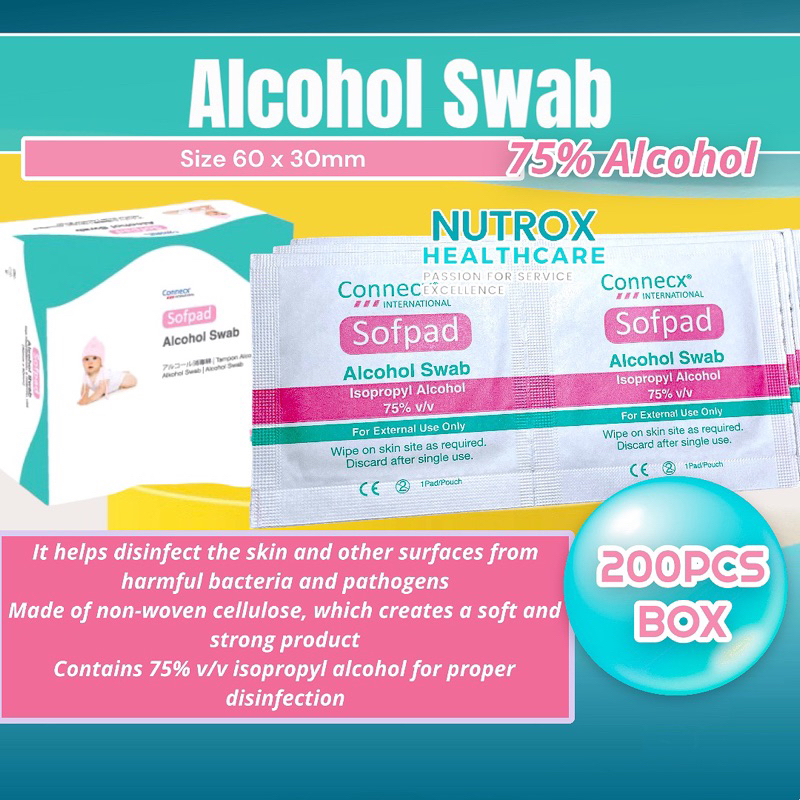 SOFPAD 75% Alcohol Pads ( 200s' x 1 Box ) - Individual Sheet | Shopee ...