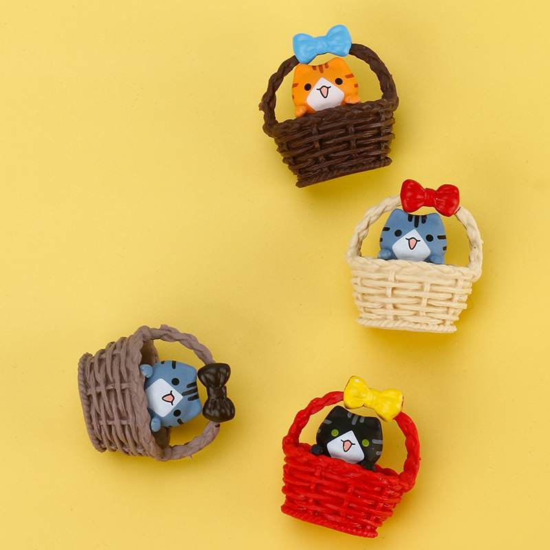 Cat Baby Kucing Basket Set Cake Topper Decoration 猫咪宝宝系列蛋糕装饰摆件配件 ...
