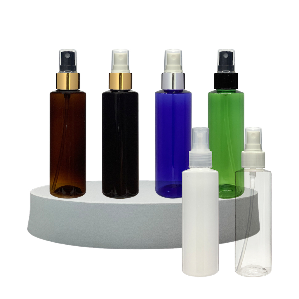 150ml SP03 24R Spray Cylinder FLAT Shoulder Mist PET Plastic Bottle ...