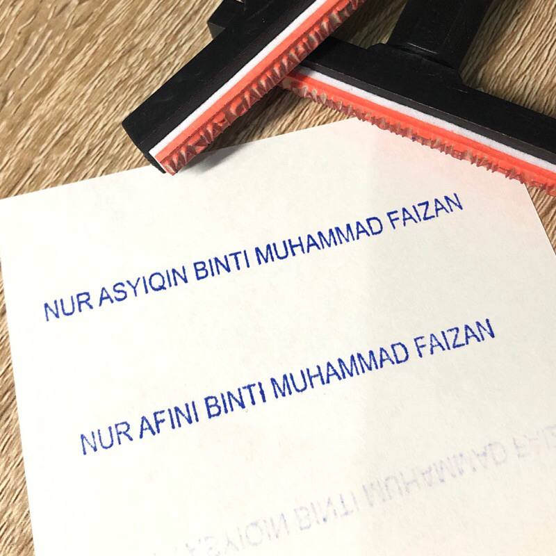 Cop Nama Anak Jawi/Rumi pada buku sekolah | Shopee Malaysia
