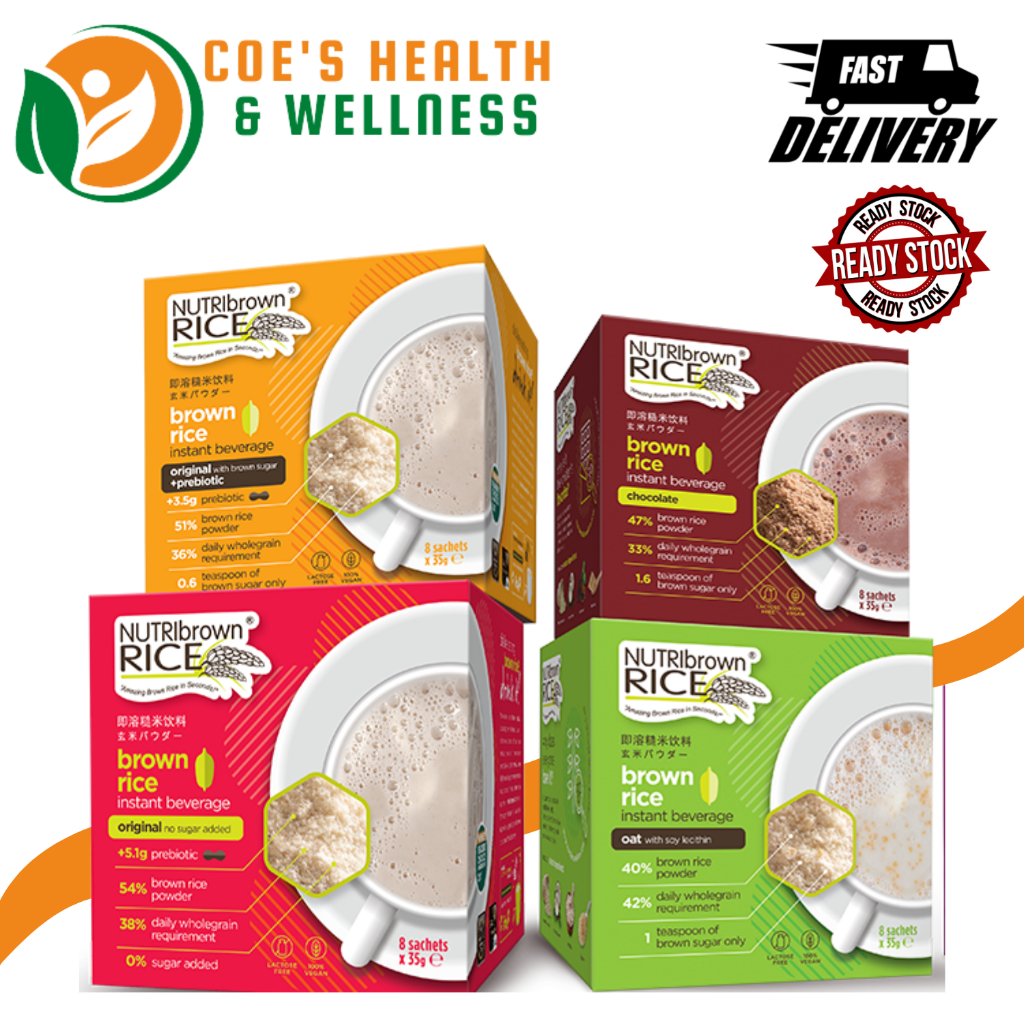 NutriBrown Rice 8*35g HALAL Brown Rice/Health Drink Minuman Prebiotik ...