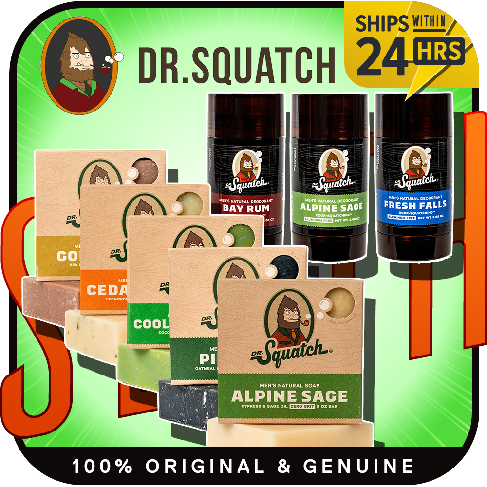 Dr Squatch Mens Cedar Citrus Soap Deodorant For Men Gold Moss