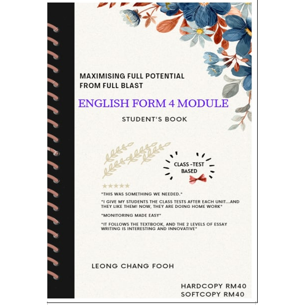 Hardcopy and PDF : English Form 4 Module Maximising Potential | Shopee ...