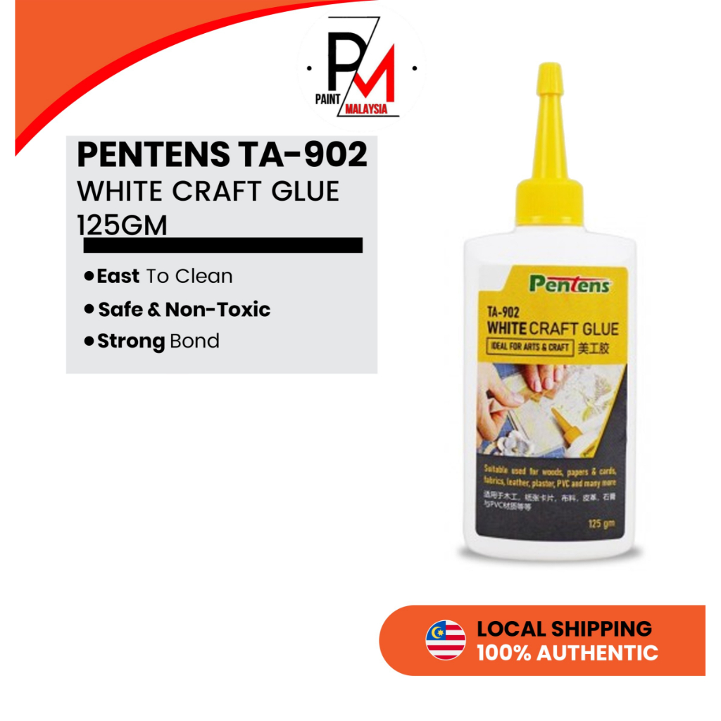 PENTENS TA-902 White Craft Glue 125G Glue For Wood Paper Card Fabric ...