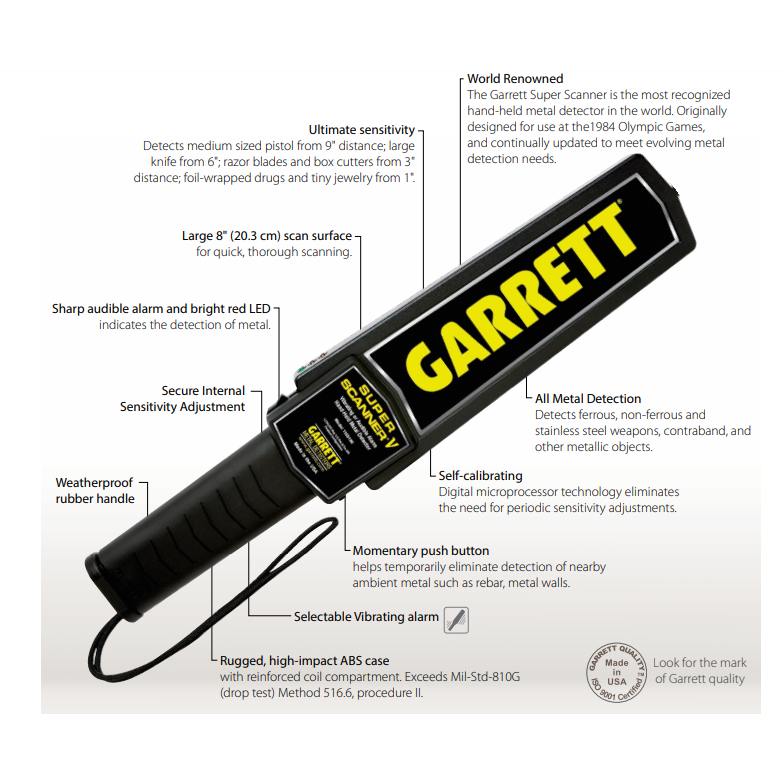 (Stok ada) Alat pengesan logam metal detector Super Scan ner alat ...