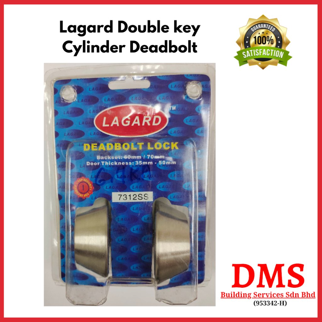 Lagard Double Cylinder Deadbolt Lock SUS304 Stainless Steel Lock/ KUNCI ...
