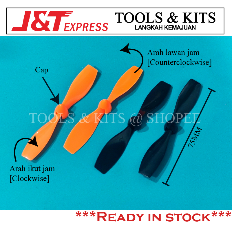 Plastic Helicopter Propeller Fan Blade CW & CCW for RC Model/Airplane ...