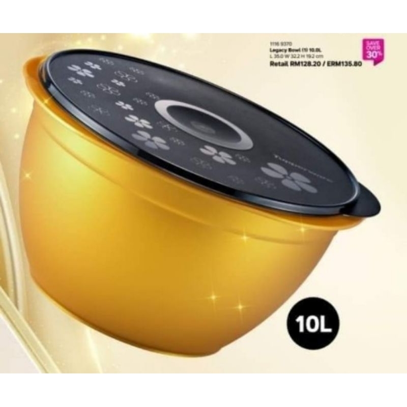 TUPPERWARE LEGACY BOWL 10L (1) | Shopee Malaysia