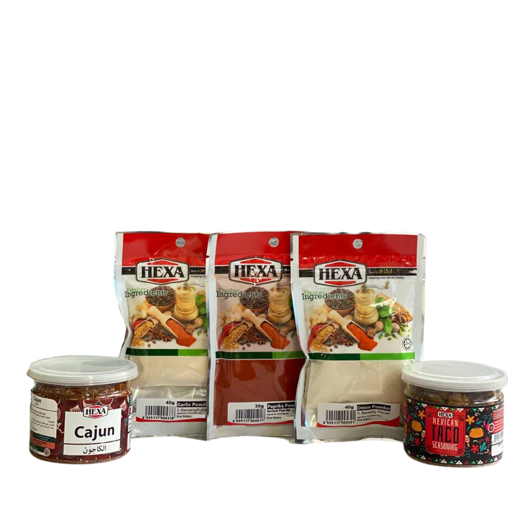 HEXA HALAL 3-in-1 Spice Bundle | Mexican Taco 90g + Lemon Pepper 50g ...