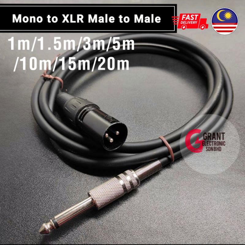 High Professional Low Noise Microphone Cable Mono to XLR Male XLR to ...