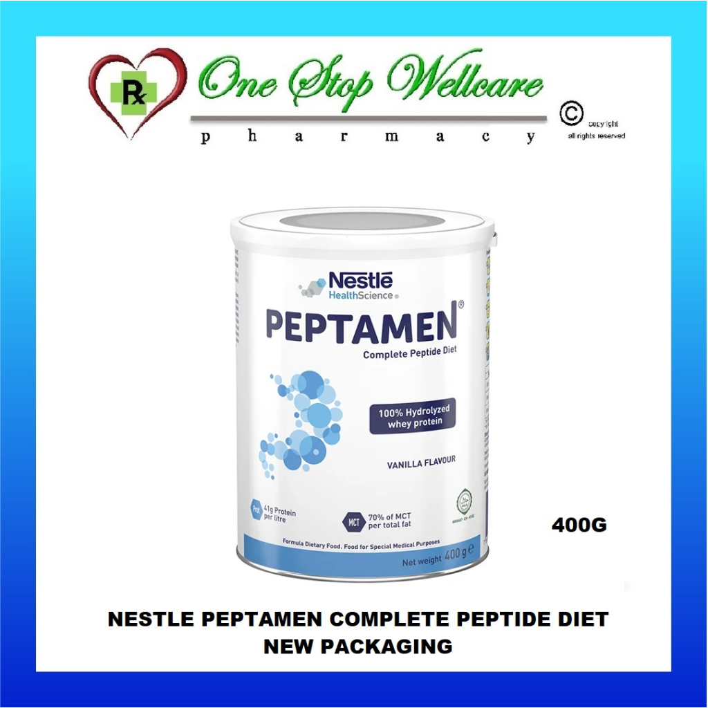 NESTLE HEALTH SCIENCE PEPTAMEN COMPLETE PEPTIDE DIET 400G VANILA (EXP ...
