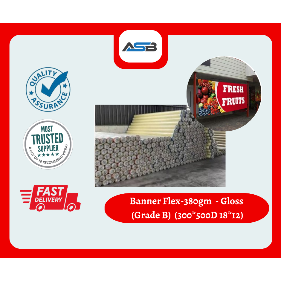 Tarpaulin 380gsm (GRADE B)300x500 banner bunting for large format ...