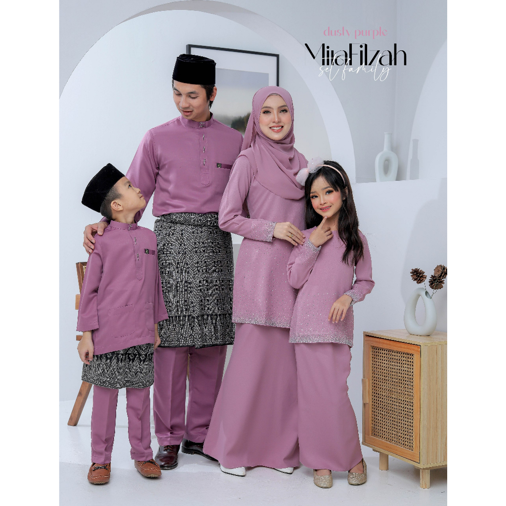 BAJU RAYA MODEN SET FAMILY MIRA FILZAH EXCLUSIVE (DUSTY PURPLE ...