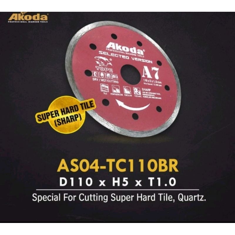 AKODA A7 Diamond Cutting Disc Wet & Dry for Super Hard Tile Sharp 4 ...