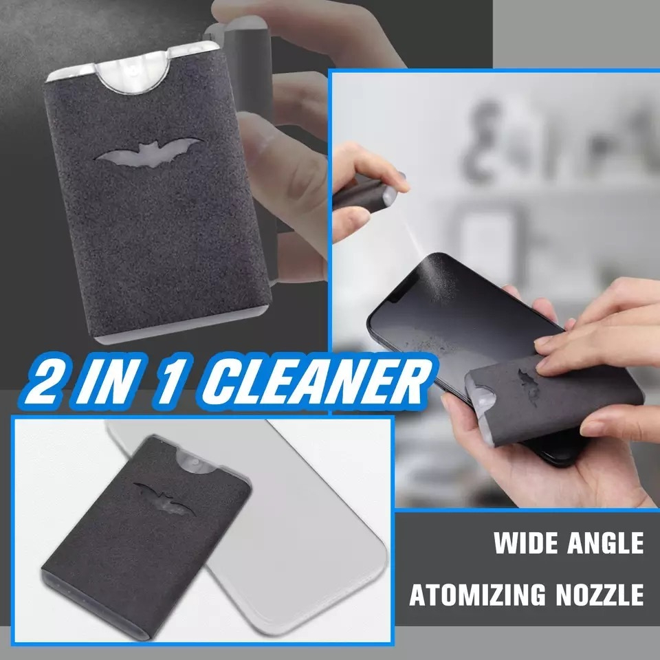 2 in 1 Portable Phone Screen Cleaner Screen Sprayer Dust removal ...