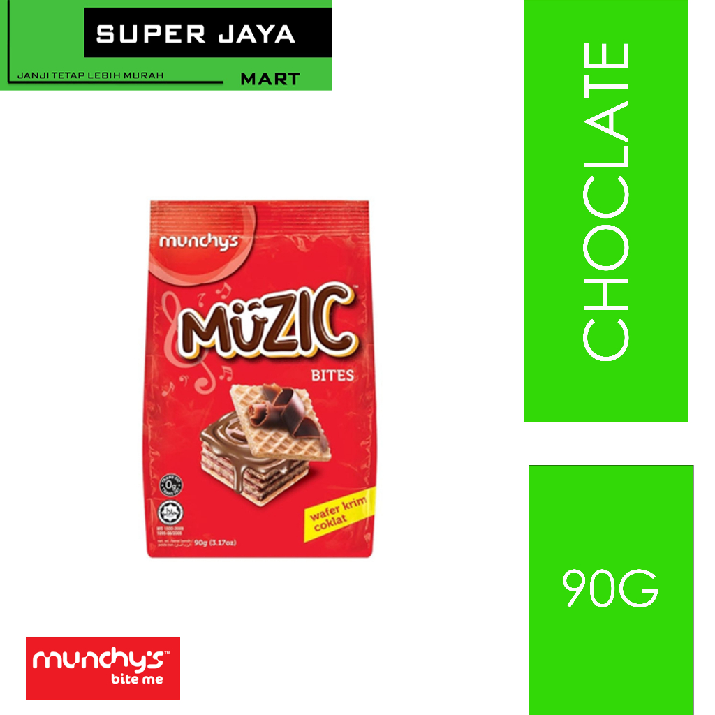 Munchy's Muzic Wafer Choclate/Hazelnut Bites 90g | Shopee Malaysia