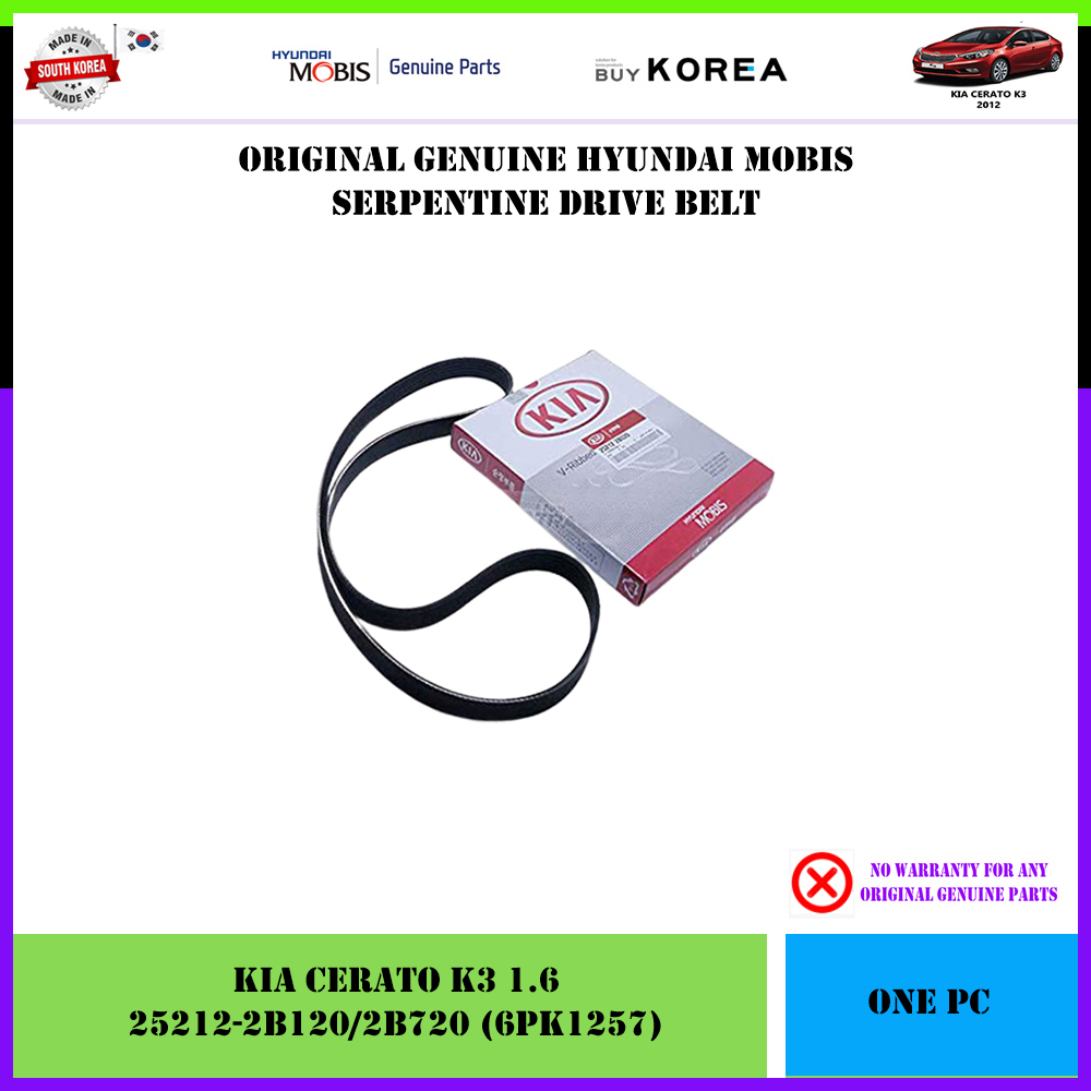 (K3-3) Kia Cerato K3 1.6 Genuine Hyundai Mobis Drive Belt (25212-2B120 ...