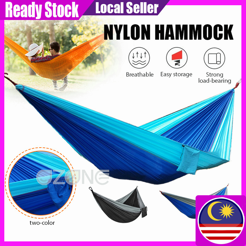 Camping Hammock Stripped Tree Swing Chair Hanging Bed Portable Canvas ...