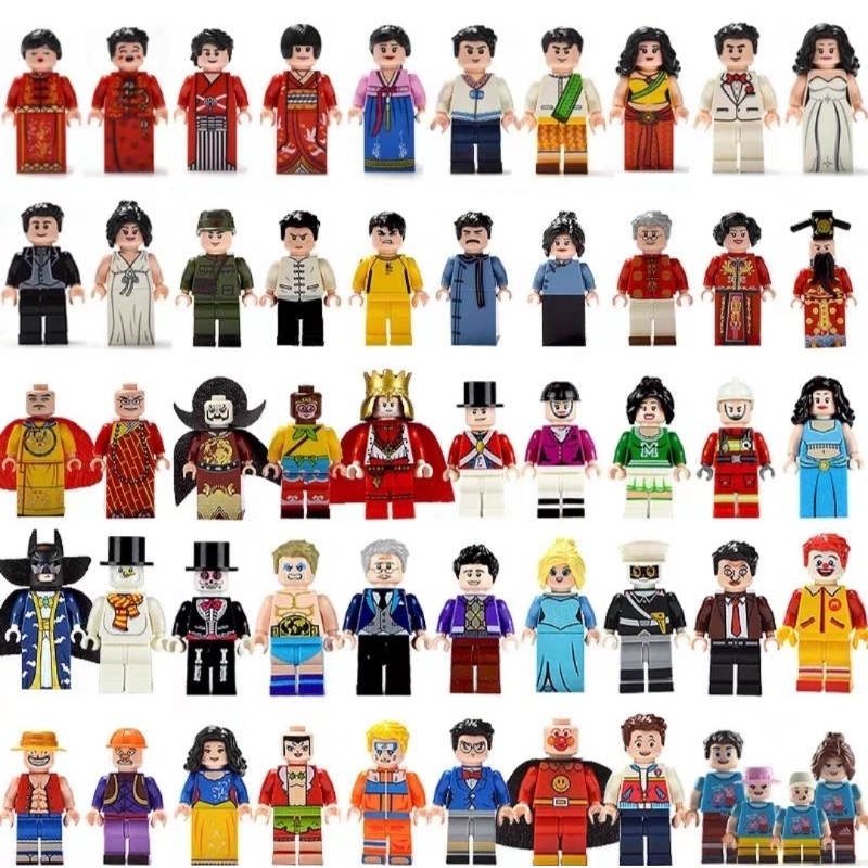 Mini Figures Building Blocks Small Dolls Toys Kids Gift Set People Army ...