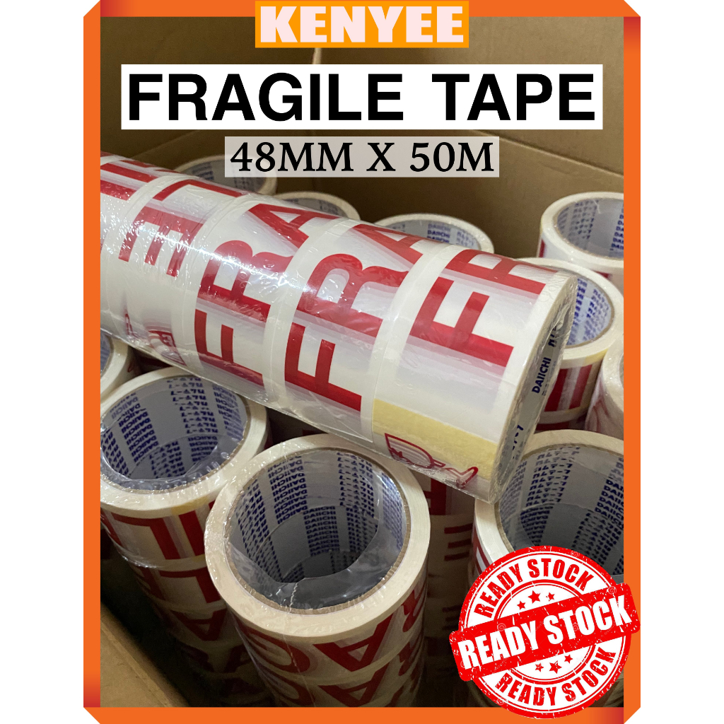 FRAGILE OPP TAPE 48MM X 50M KENYEE 【READY STOCK】 | Shopee Malaysia