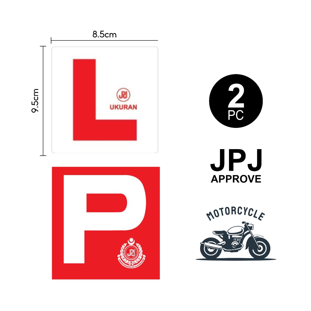 Kidario Motosikal | Motorcycle | Motor Motorbike Lesen Sticker P Lesen ...