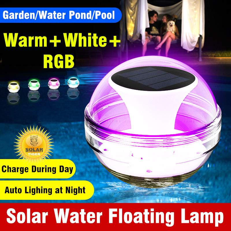 Solar Water Floating Light Outdoor Lampu Solar Night Lamp Waterproof ...