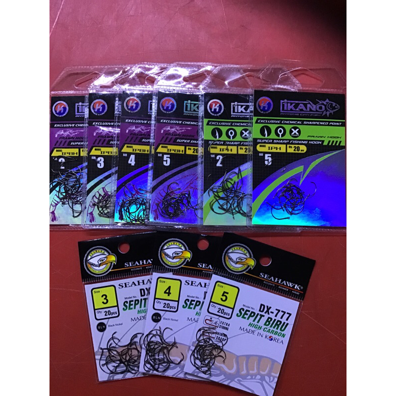 Mata.kail udang galah Ikano.IPH,IPBH.Seahawk sepit biru prawn mata kail ...