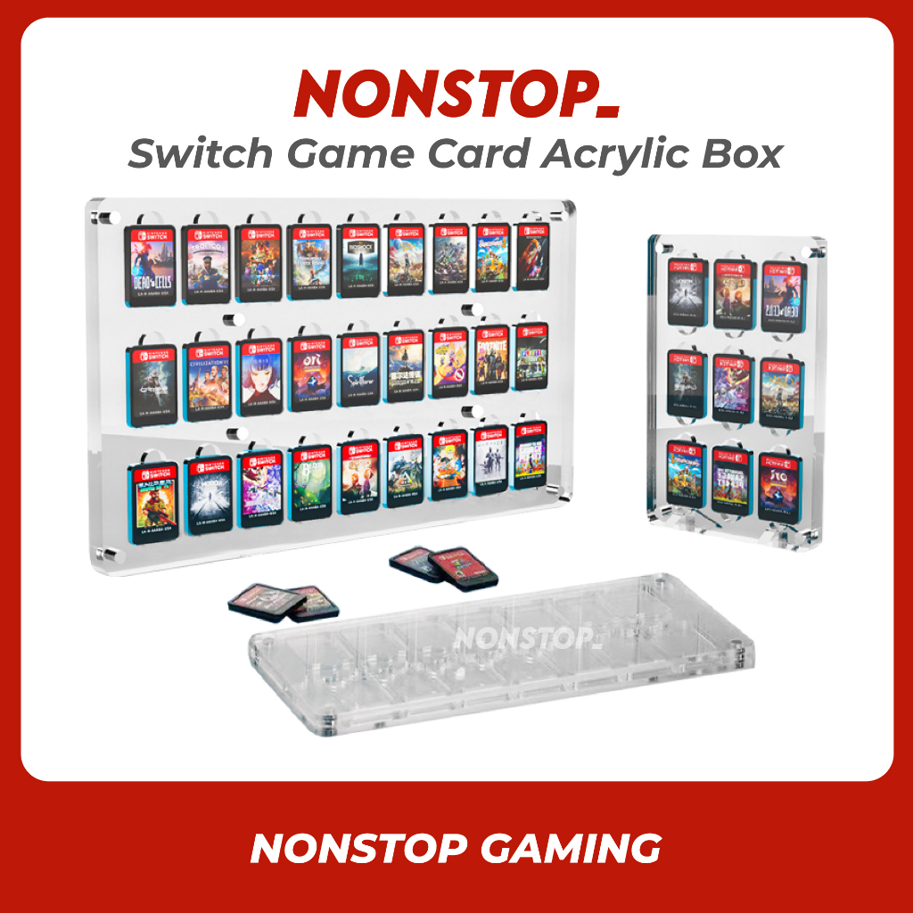 Nintendo Switch Game Card Storage Box Acrylic Case Magnetic 9Slot ...