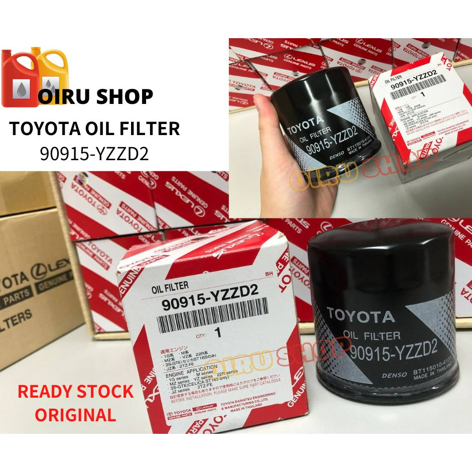 TOYOTA Oil Filter 90915-YZZD2 ORIGINAL For Hilux Camry Estima Fortuner ...