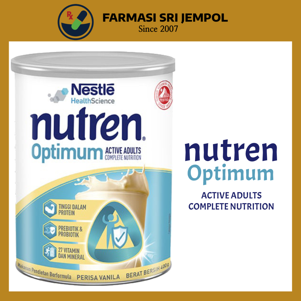 NUTREN OPTIMUM ACTIVE ADULTS COMPLETE NUTRITION 800G & 400G | Shopee ...