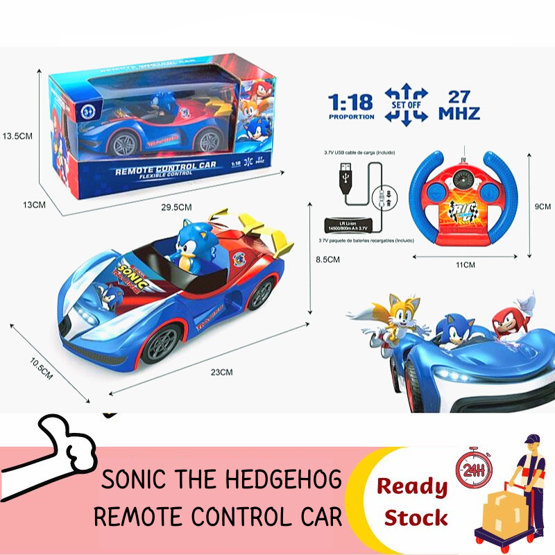 SONIC THE HEDGEHOG Rechargeable Remote Control Toys Kereta remote ...