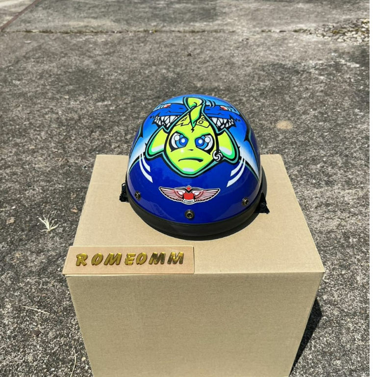 100%ORIGINAL III Helmet half Cut Helmet TURTLE/SHARK 46 /MARQUEZ/VALE ...